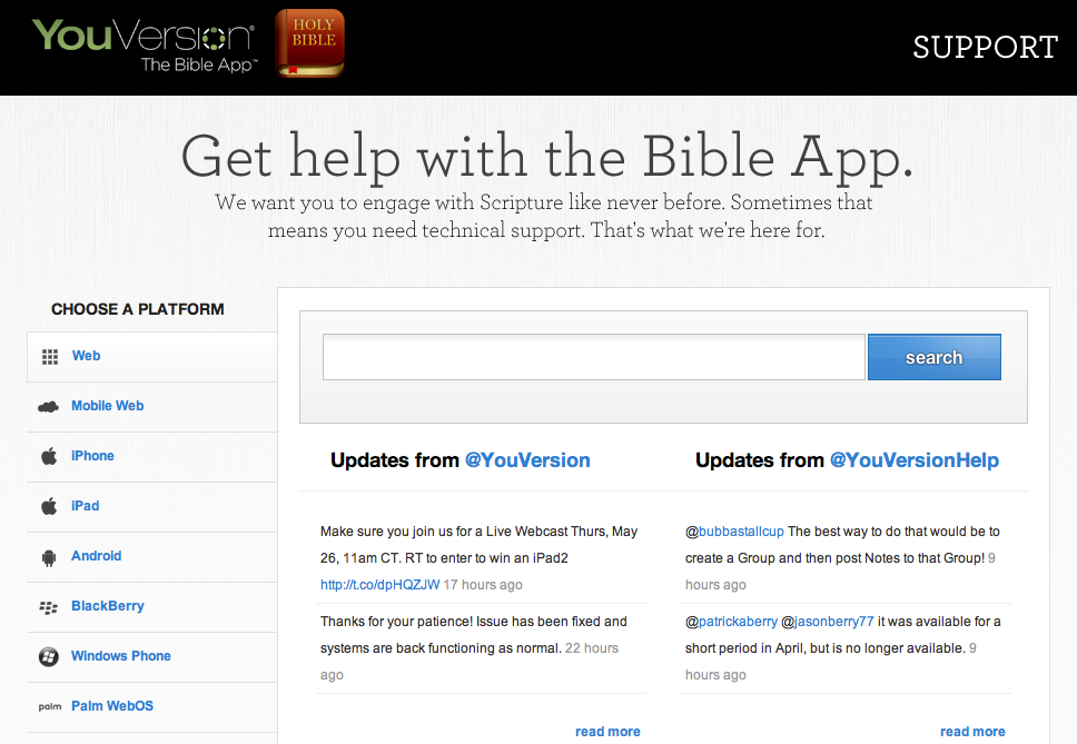support - YouVersion