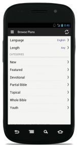Android Categories Screenshot - YouVersion