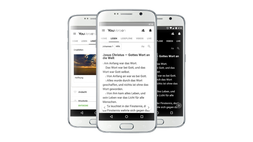Jetzt auch für Android-Geräte: Die ganz neue Bibel App - YouVersion